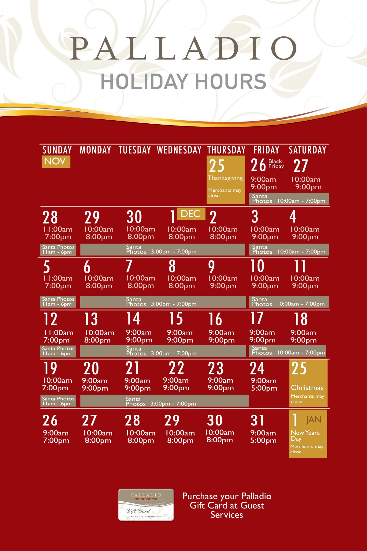 Calendar - Palladio